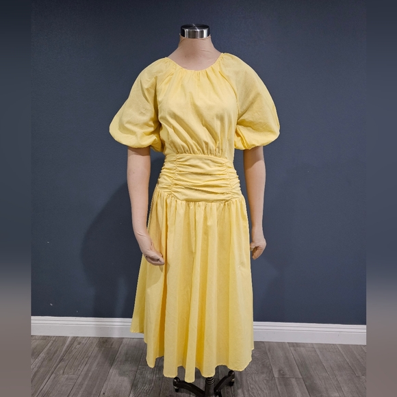 All About May | Dresses | Nwt All About May Maxton Midi Fit Flare Puff ...